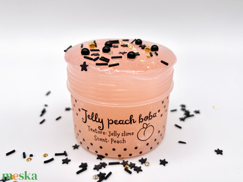 Jelly peach boba - Zselés barack boba gyöngy slime - Jelly slime ...