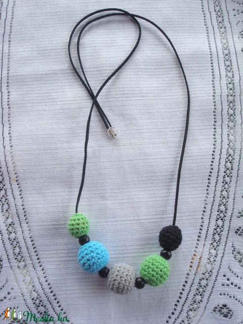 Horgolt baba-mama hordozóslánc,babralánc - Meska.hu
