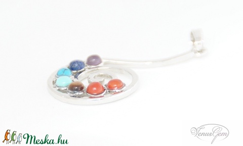 Csakra köves csiga-forma medál- Meska.hu