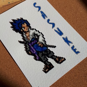 Sasuke (Naruto) pixel art kép- Meska.hu