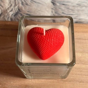 A szeretet illata pohár gyertya- Meska.hu