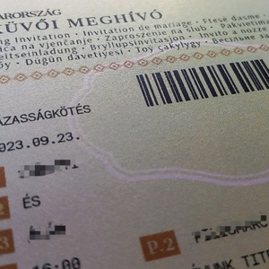 Esküvői meghívó, forgalmi engedély- Meska.hu