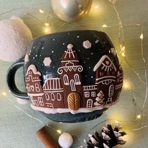 Karácsonyi bögre - Meska kézműves piactér