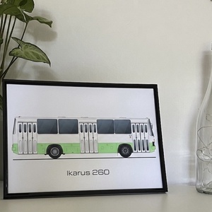 Keretezett Ikarus grafika - Meska.hu